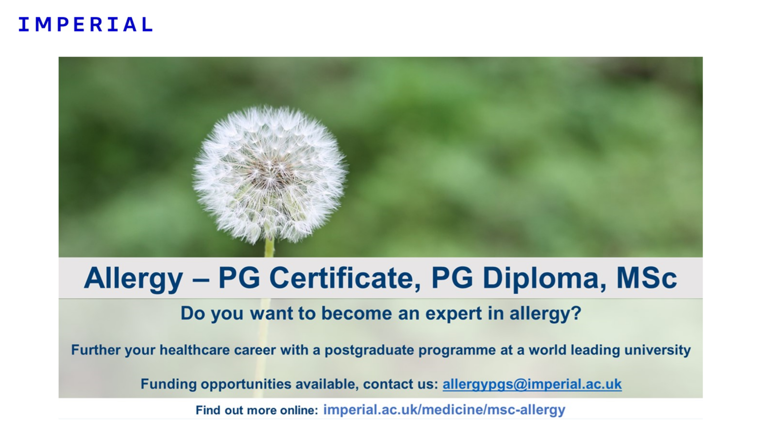 Postgraduate Courses in Allergy and Immunology - BSACI